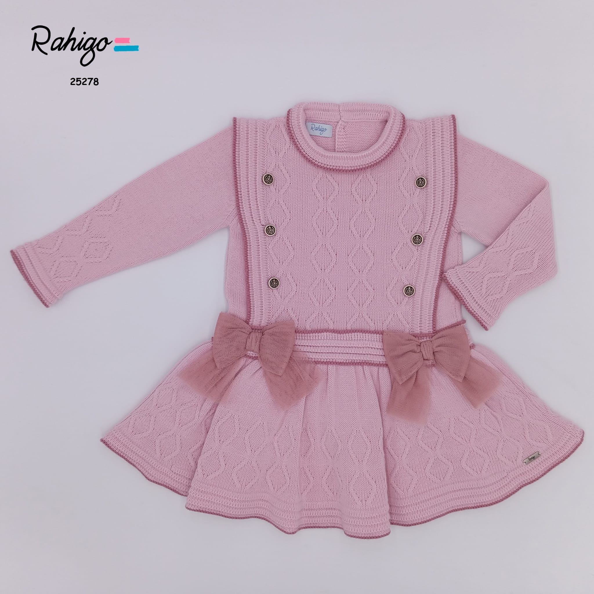 Girls Rahigo Dusky Pink Dropwaist Dress AW25 - in stock – Amor Bambino ...